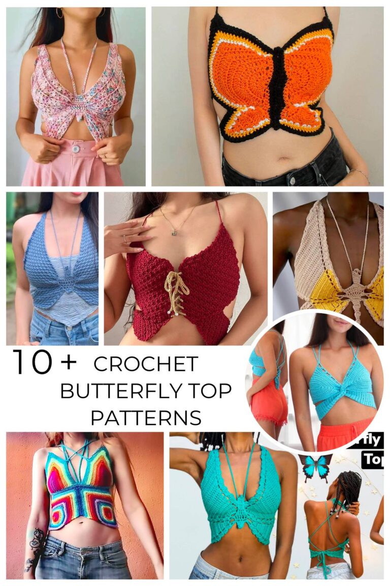 14 Best Crochet Butterfly Top Patterns • Made From Yarn