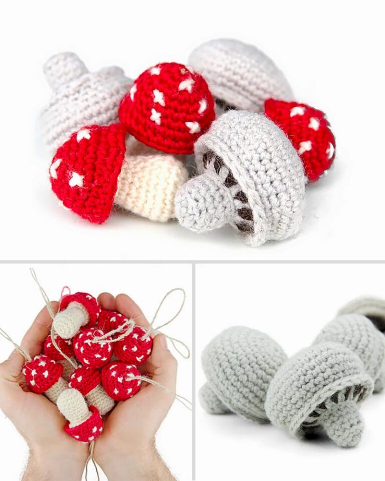 43 Free Cute Crochet Mushroom Patterns • Made From Yarn