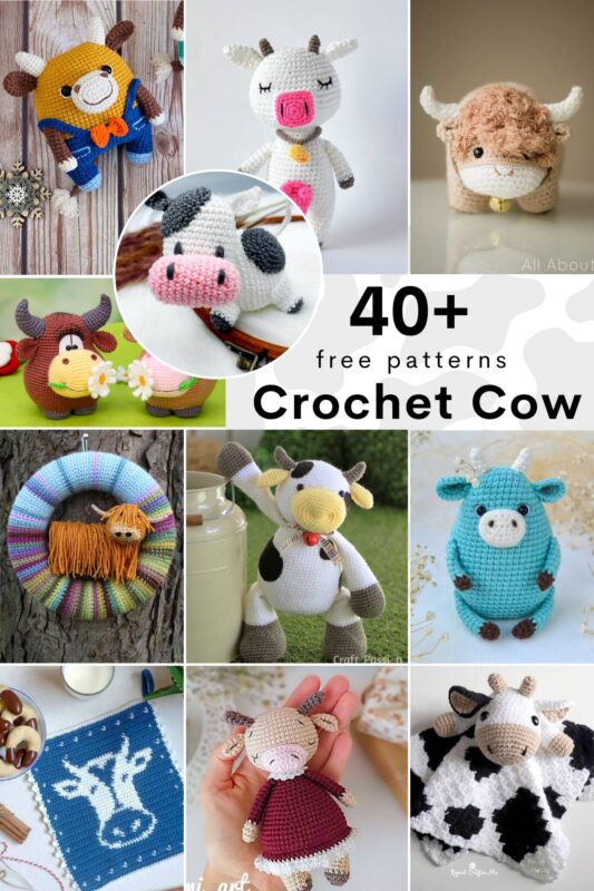 43 Free Crochet Cow Patterns • Made From Yarn