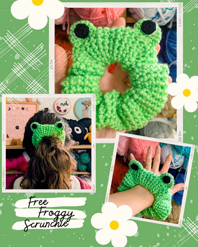 25 Easy Crochet Scrunchie Patterns • Made From Yarn