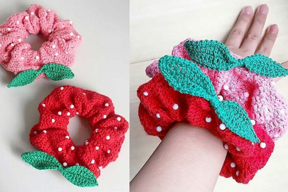 25 Easy Crochet Scrunchie Patterns • Made From Yarn