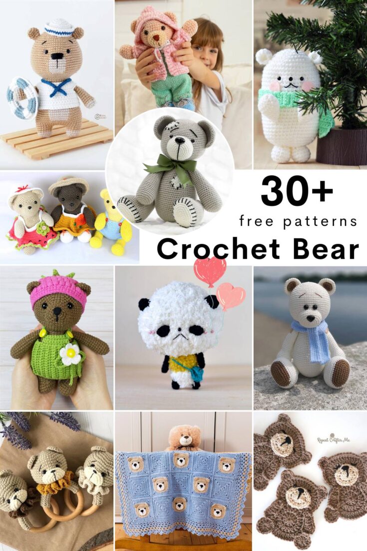 35 Free and Cute Crochet Bear Patterns • Made From Yarn