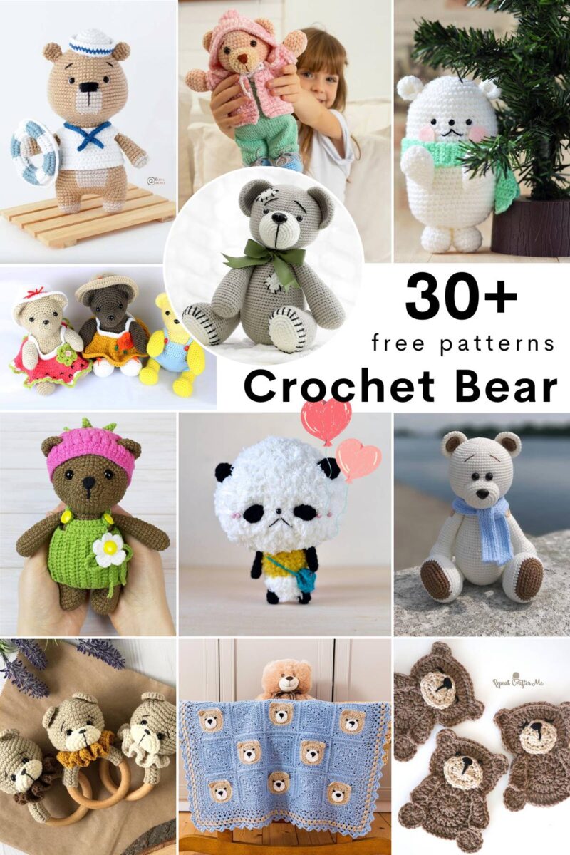 35 Free and Cute Crochet Bear Patterns • Made From Yarn