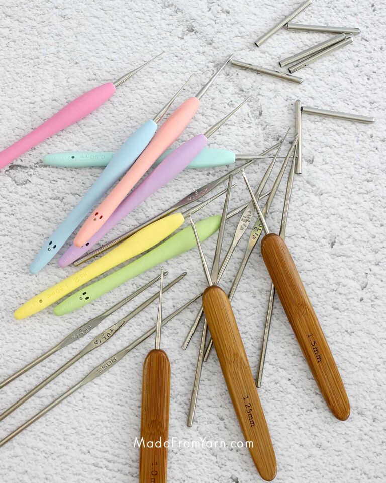 Crochet Hook Sizes - With Conversion Chart • Made From Yarn