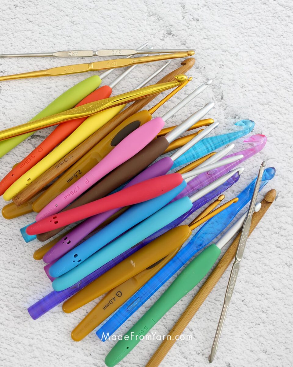 Crochet Hook Sizes - With Conversion Chart • Made From Yarn