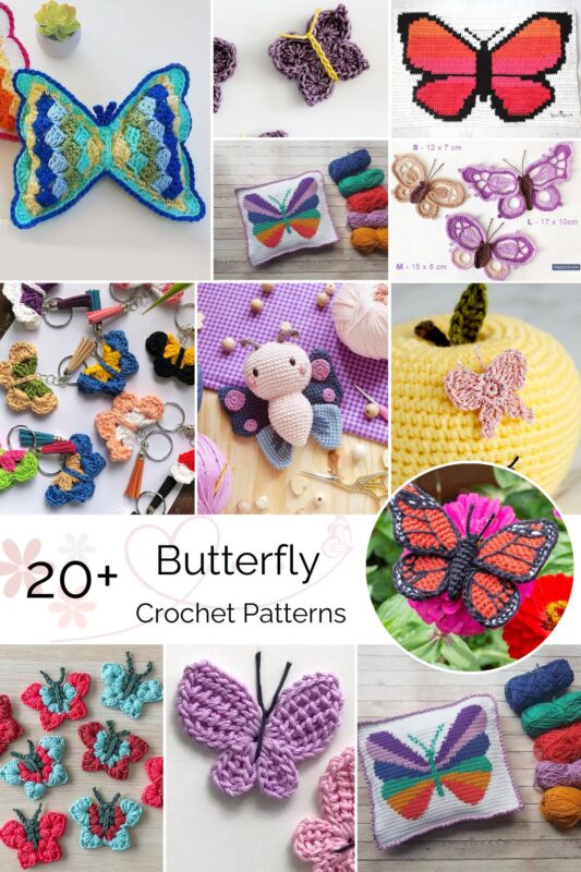 25 Free Beautiful Crochet Butterfly Patterns • Made From Yarn