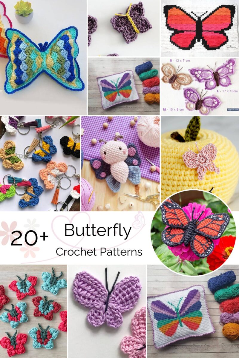 25 Free Beautiful Crochet Butterfly Patterns • Made From Yarn