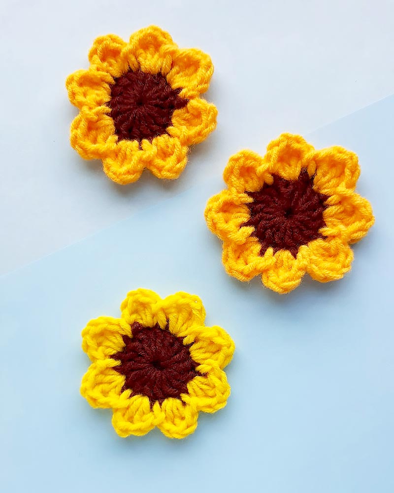 28 Beautiful Crochet Sunflower Free Patterns • Made From Yarn