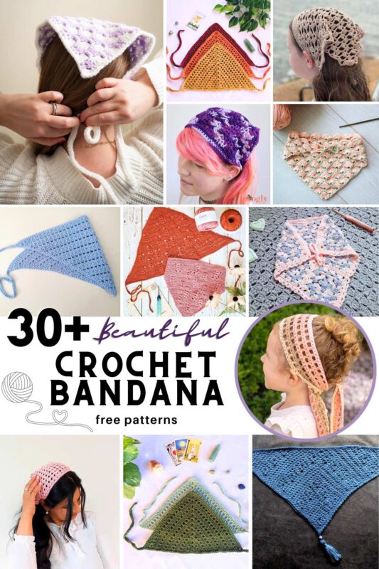 31 Beautiful Free Crochet Bandana Patterns • Made From Yarn