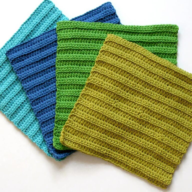 34 Easy Crochet Dishcloth Patterns • Made From Yarn