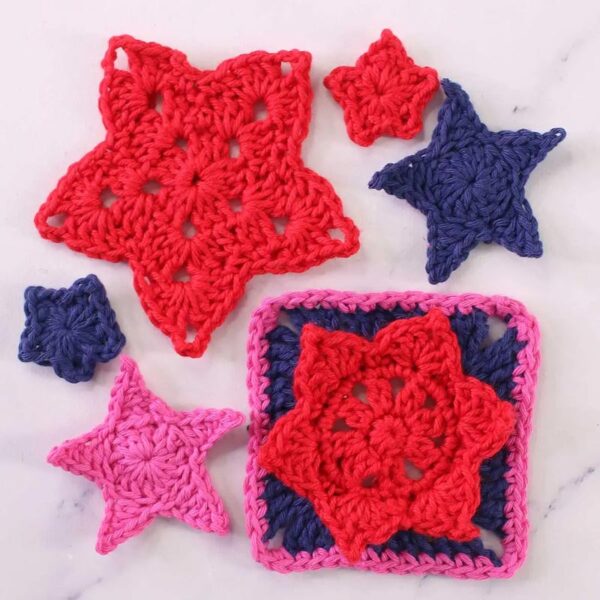 23 Cute And Free Crochet Star Patterns • Made From Yarn