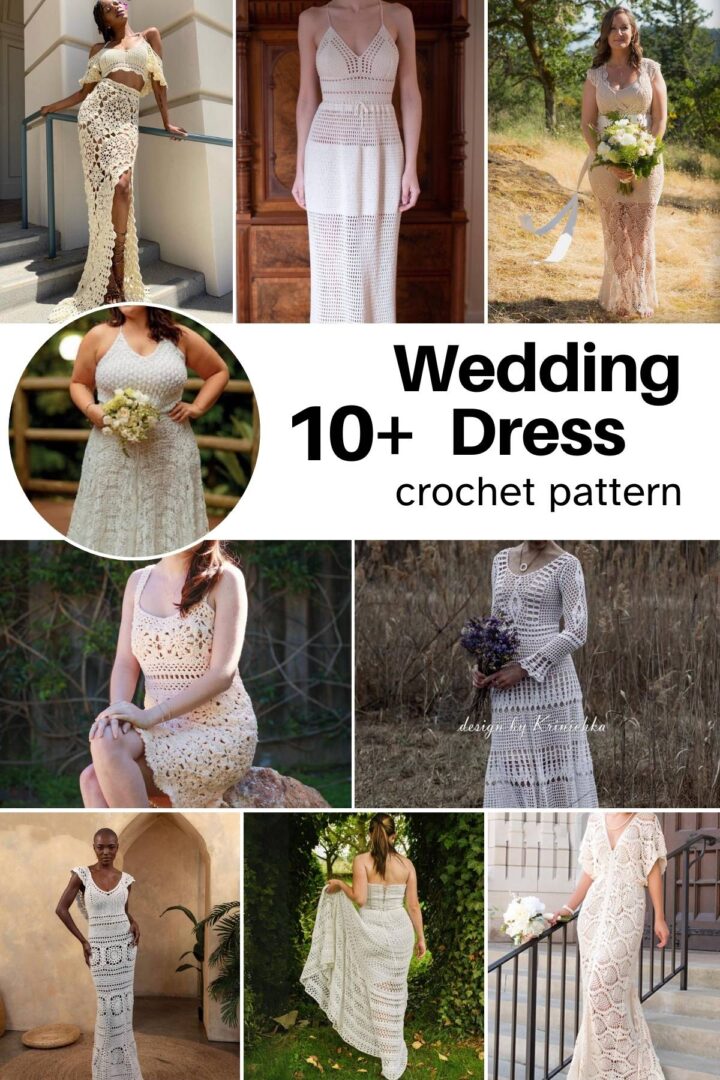 15 Beautiful Crochet Wedding Dress Patterns • Made From Yarn