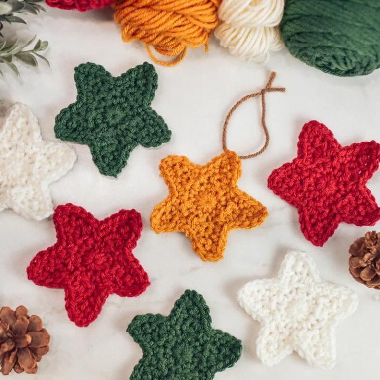 23 Cute And Free Crochet Star Patterns • Made From Yarn