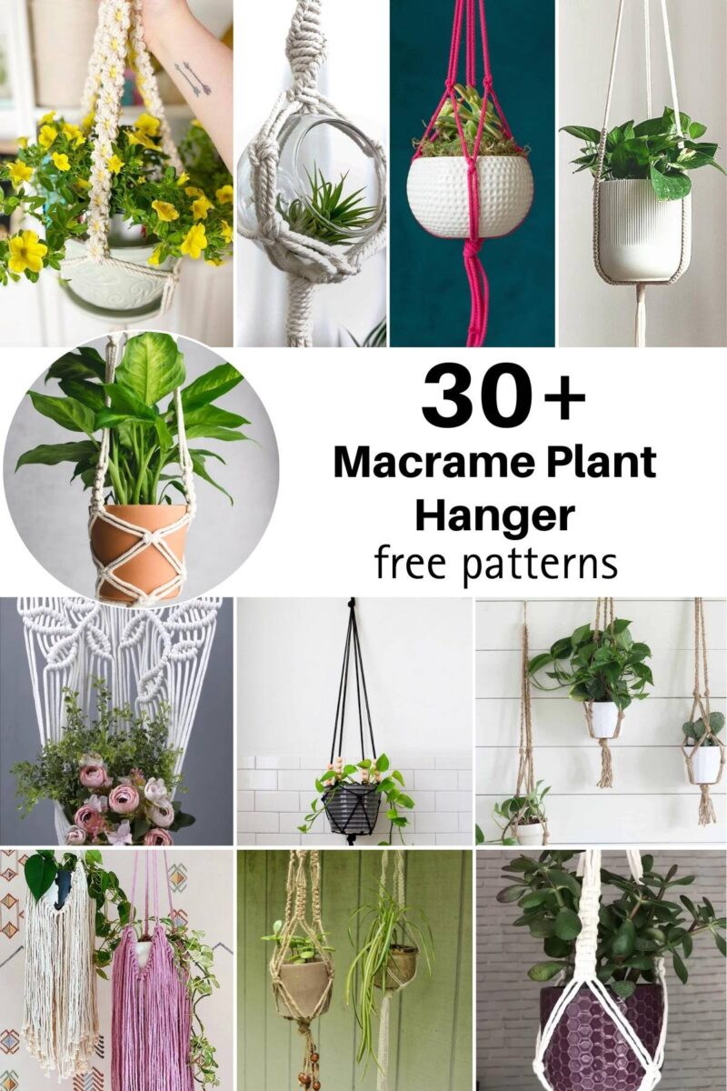 32 Easy Macramé Plant Hanger Patterns • Made From Yarn