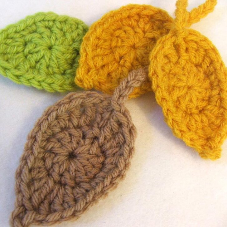 34 Adorable and Free Crochet Leaf Patterns • Made From Yarn