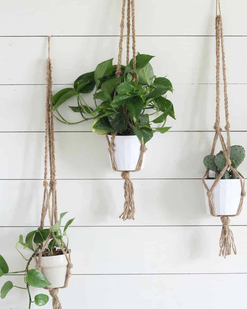 32 Easy Macramé Plant Hanger Patterns • Made From Yarn