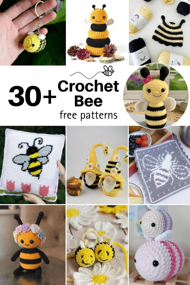34 Unique and Free Crochet Bee Patterns • Made From Yarn