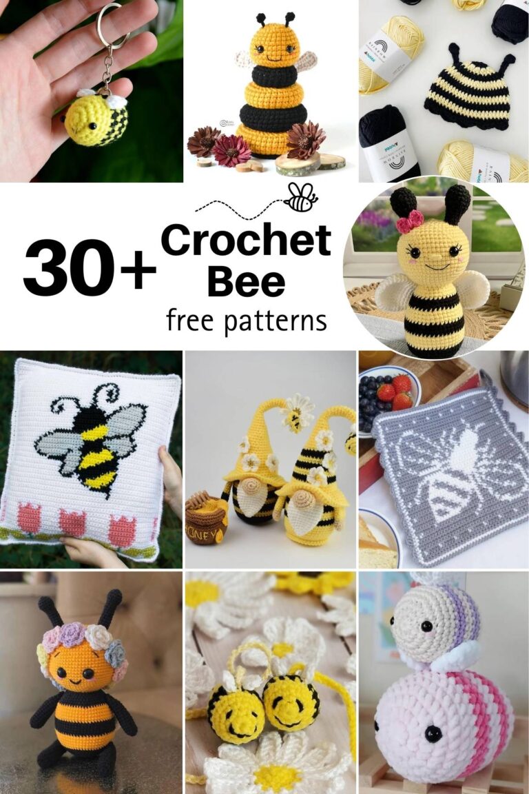34 Unique and Free Crochet Bee Patterns • Made From Yarn