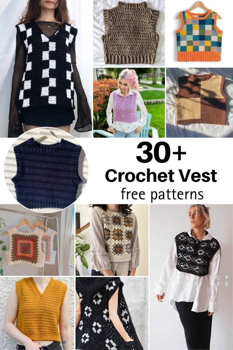 33 Beautiful and Free Crochet Vest Patterns • Made From Yarn