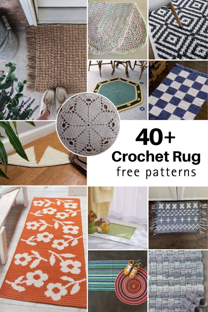 45 Free and Creative Crochet Rug Patterns • Made From Yarn
