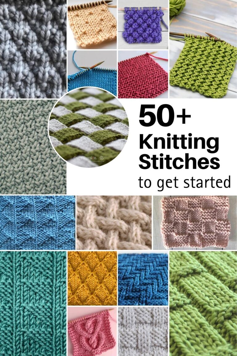 52 Popular Knitting Stitches To Get You Started • Made From Yarn