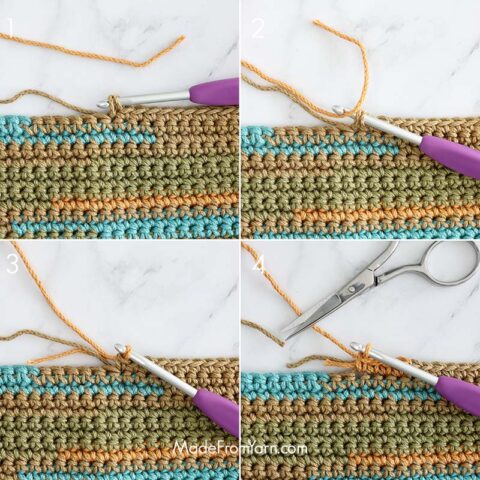 How to Change Colors in Crochet • Made From Yarn