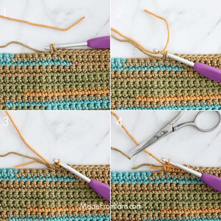 How to Change Colors in Crochet • Made From Yarn