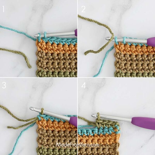 How to Change Colors in Crochet • Made From Yarn
