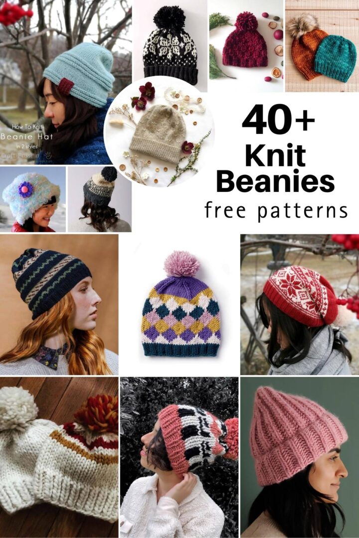 42 Free Beanie Knitting Pattern Ideas • Made From Yarn