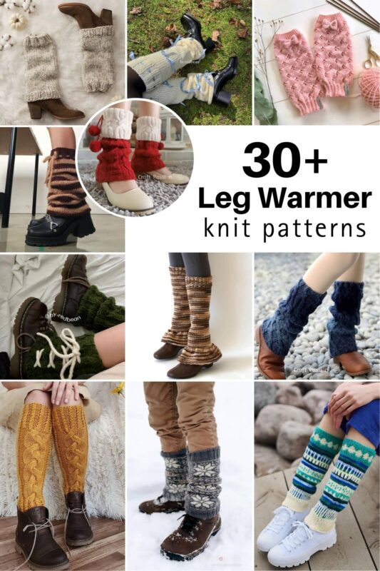 32 Beautiful And Cozy Knit Leg Warmers • Made From Yarn