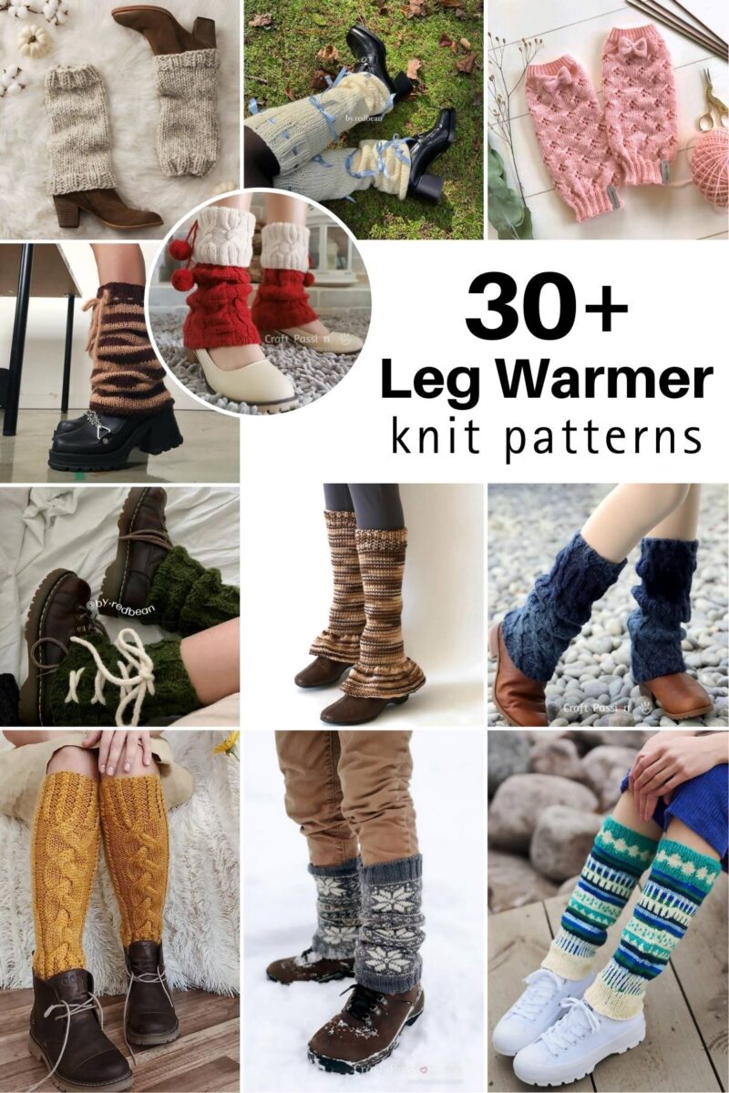 32 Beautiful And Cozy Knit Leg Warmers • Made From Yarn