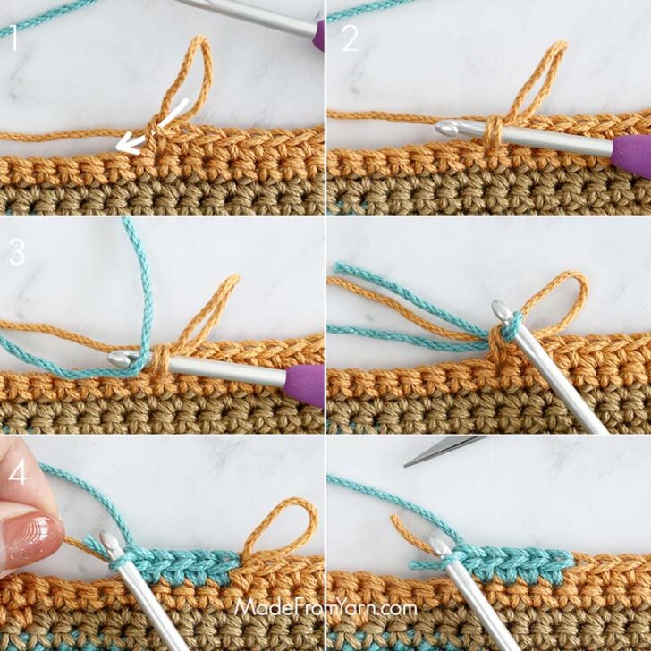 How to Change Colors in Crochet • Made From Yarn