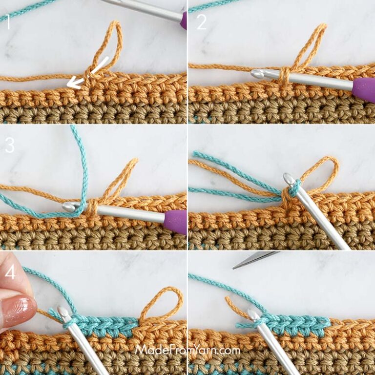 How to Change Colors in Crochet • Made From Yarn