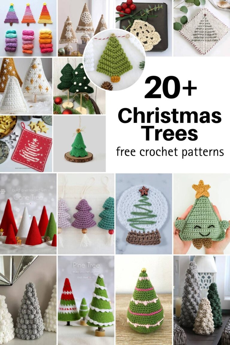 28 Free Crochet Christmas Tree Patterns • Made From Yarn