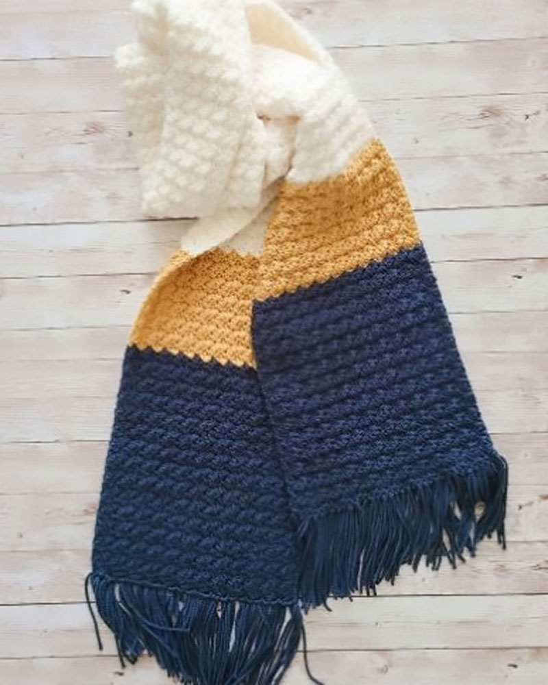 35 Free Patterns For Crochet Scarf • Made From Yarn